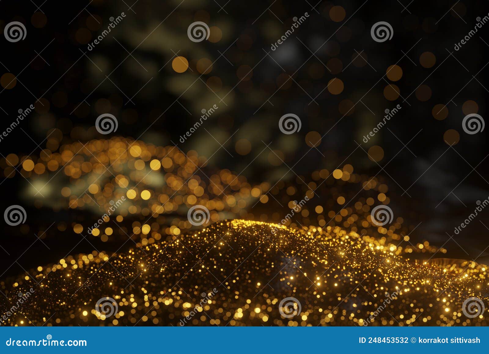 Abstract of Golden Glitter Sand Particles Background 3D Rendering Stock ...