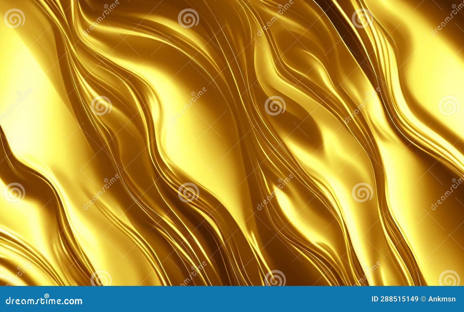 Abstract Golden Gradient Background. Flow Liquid Metal Waves Stock ...