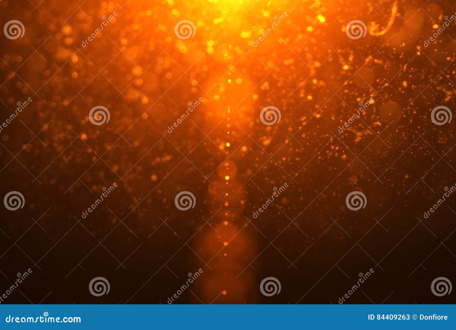 Abstract Golden Light Flare Leaks with Gold Particles Stock Image ...