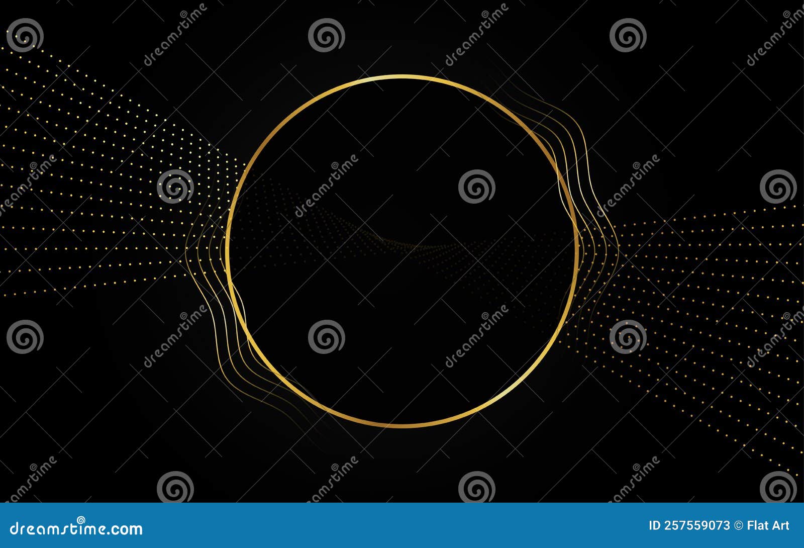 Abstract Golden Light Lines on Black Background Stock Vector ...