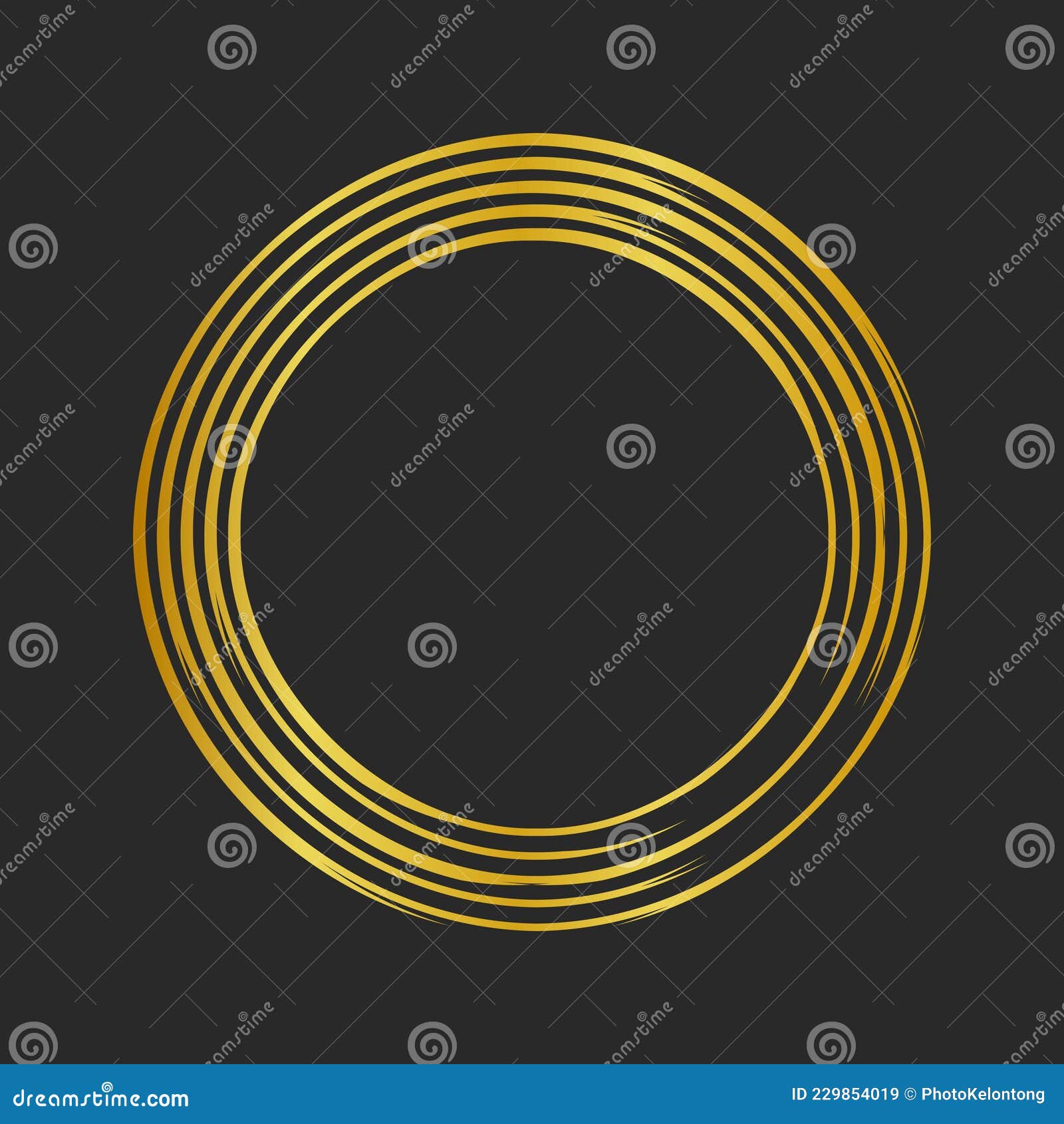 Abstract Golden Lines in Circle Form Stock Vector - Illustration of ...