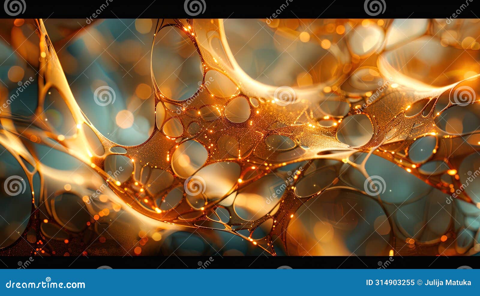 Abstract Golden Lines Intertwining and Forming Intricate Patterns ...
