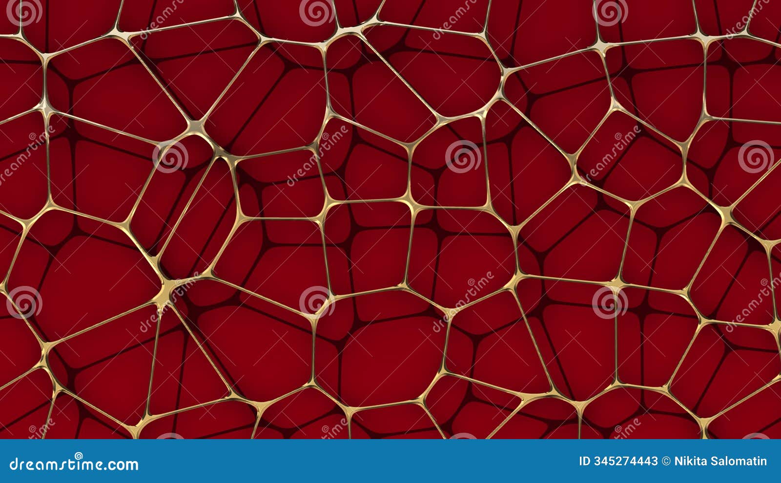 Abstract Golden Mesh on a Red Background. Luxury Decorative Background ...