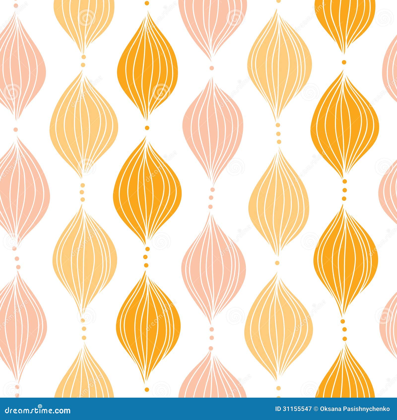 Ogee Seamless Vector Curved Pattern, Abstract Geometric Background. Mid ...