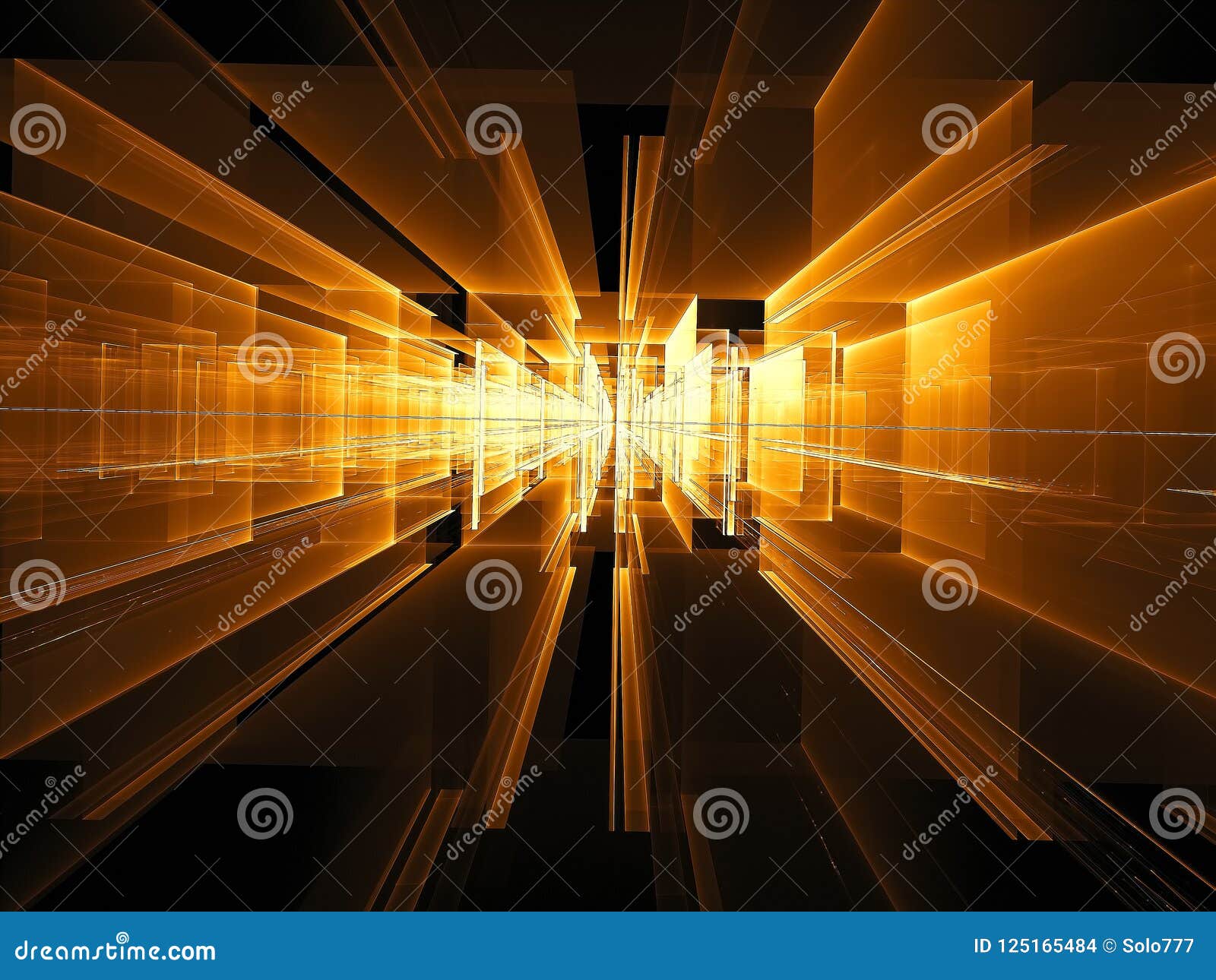 Abstract Portal with Glass Walls - Digitally Generated Image Stock ...