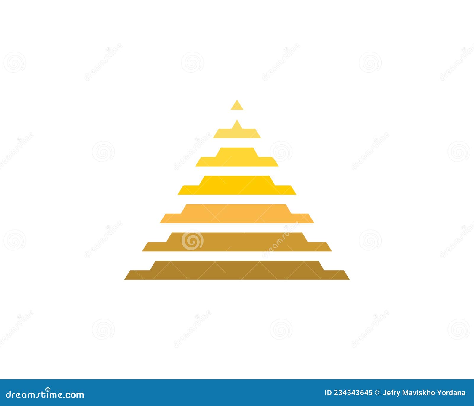 Abstract Golden Pyramid Vector Illustration Logo Stock Illustration ...