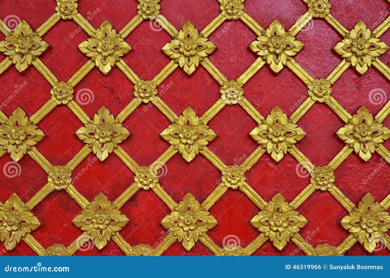 Abstract Golden Red Lai Thai Style Stock Photo - Image of carvings ...
