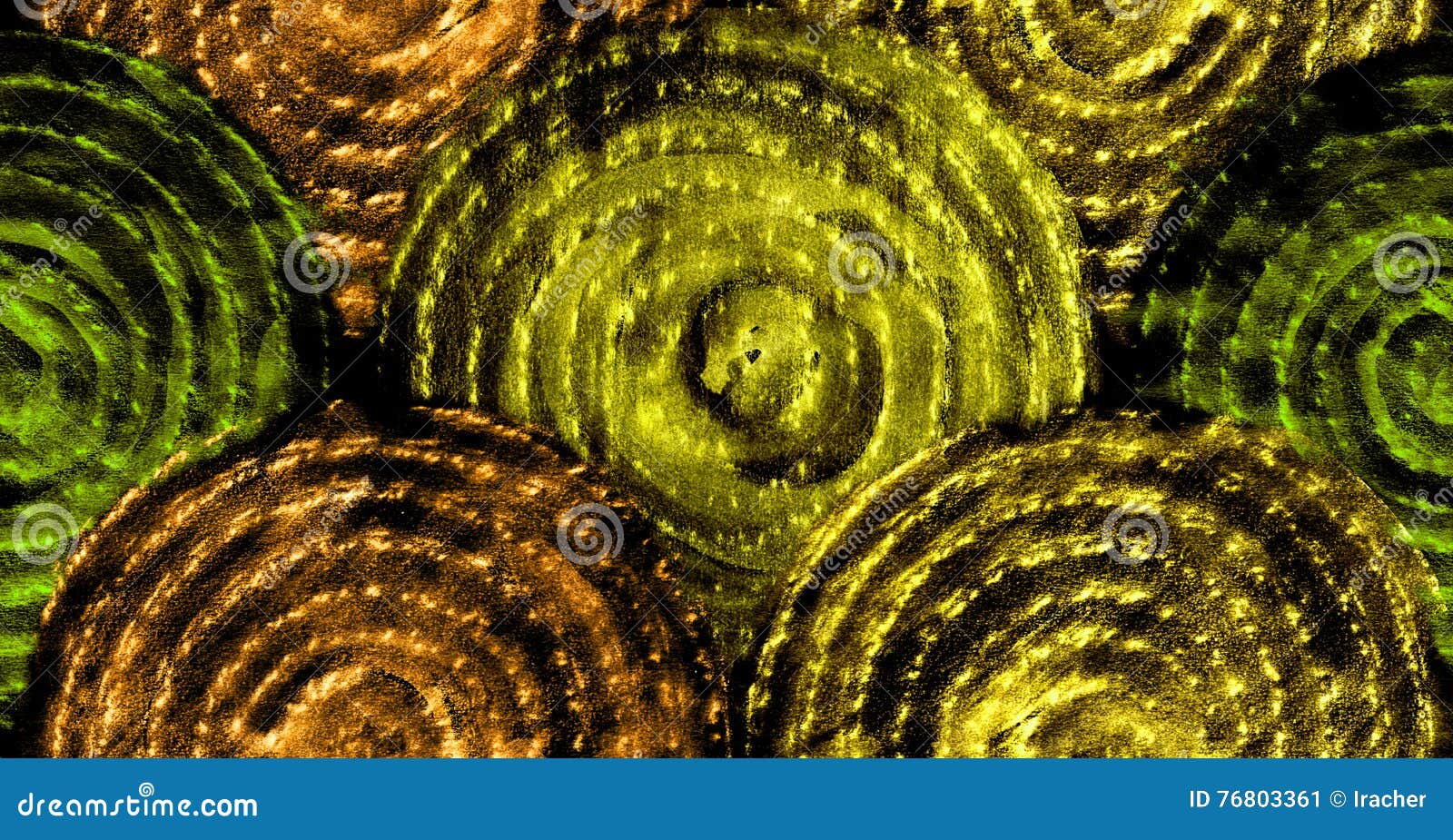 Abstract Golden Scales. Hand Drawn Seamless Pattern Stock Illustration ...