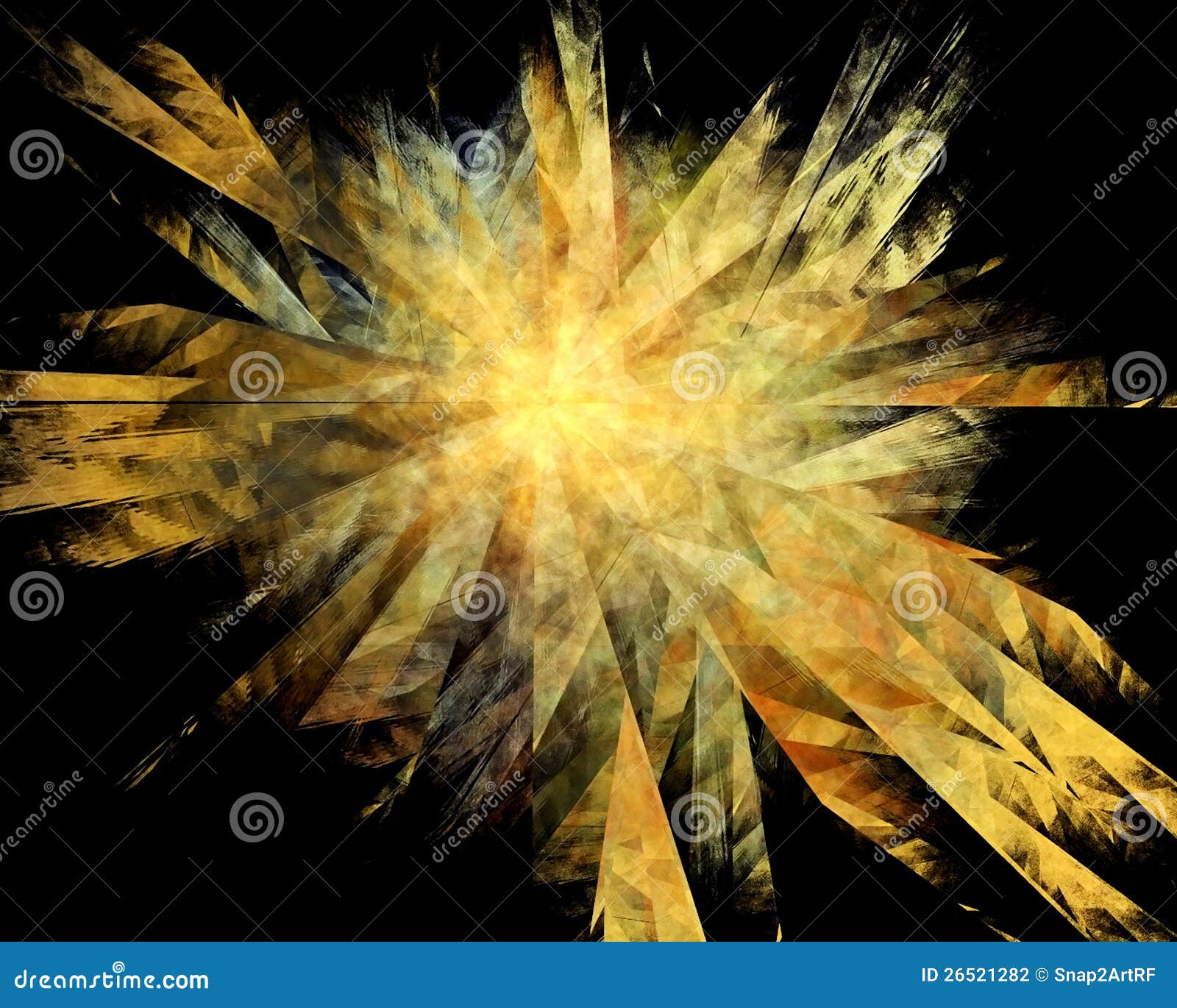 Abstract Golden Shatter Explosion Background Stock Illustration ...