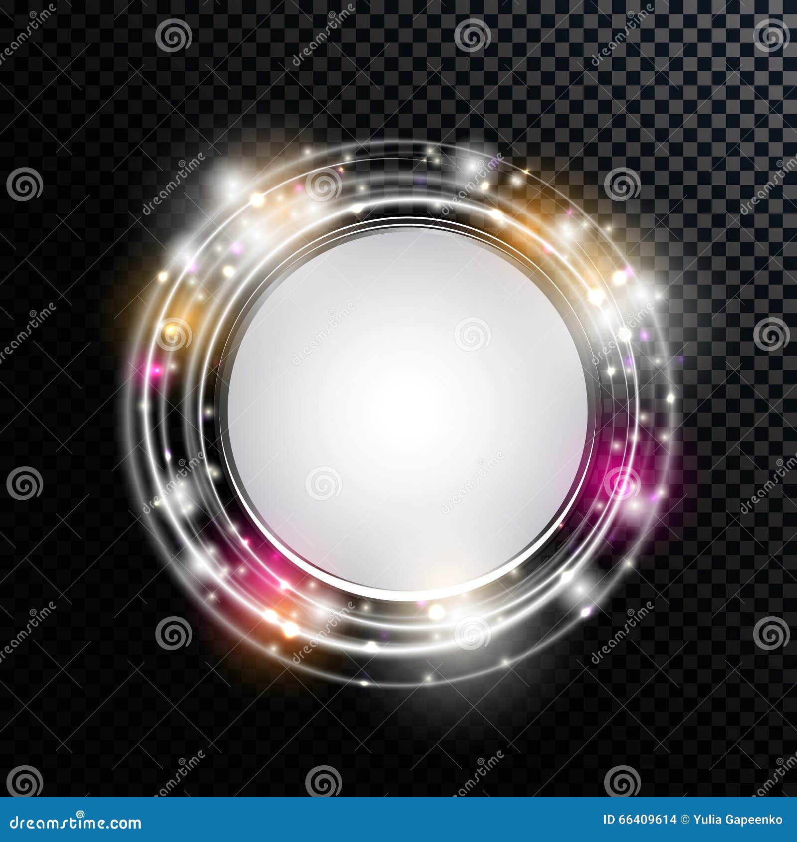 Abstract Golden Shiny Frame on a Transparent Background Stock Vector ...