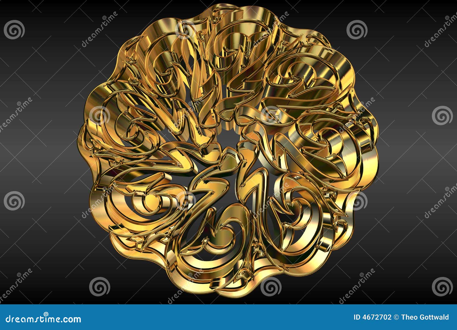 Abstract Golden Sign or Symbol Stock Illustration - Illustration of ...
