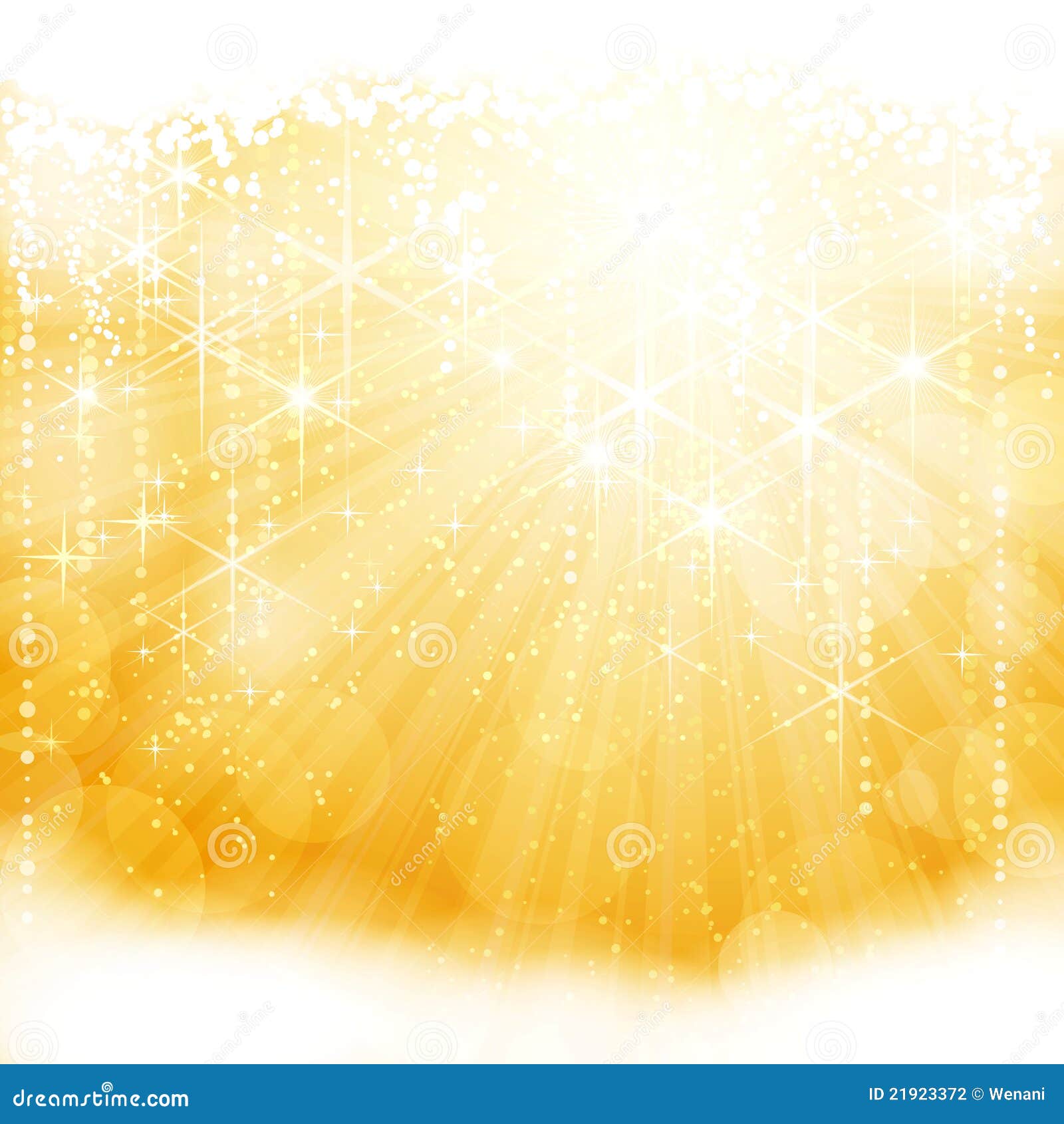 Abstract Golden Sparkling Light Burst with Stars Stock Vector ...