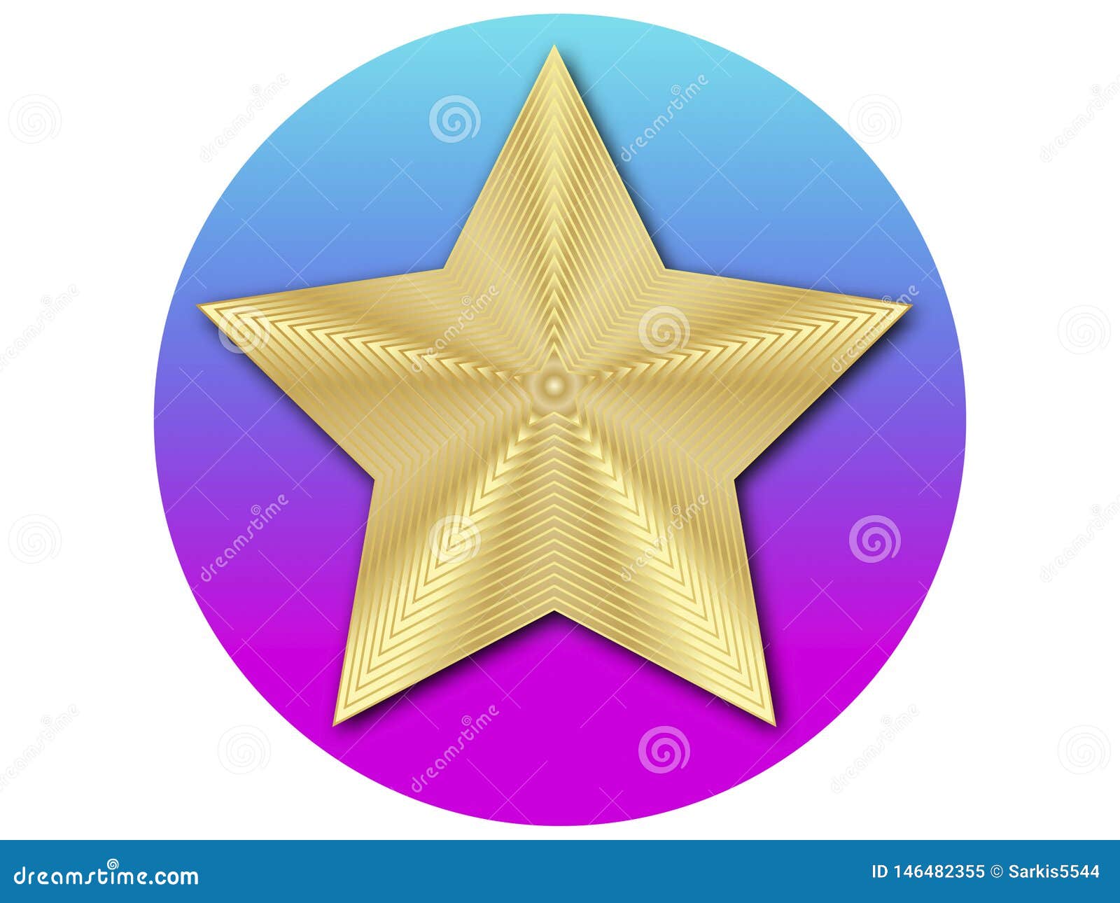 Abstract Golden Star in Geometric Style Stock Vector - Illustration of ...