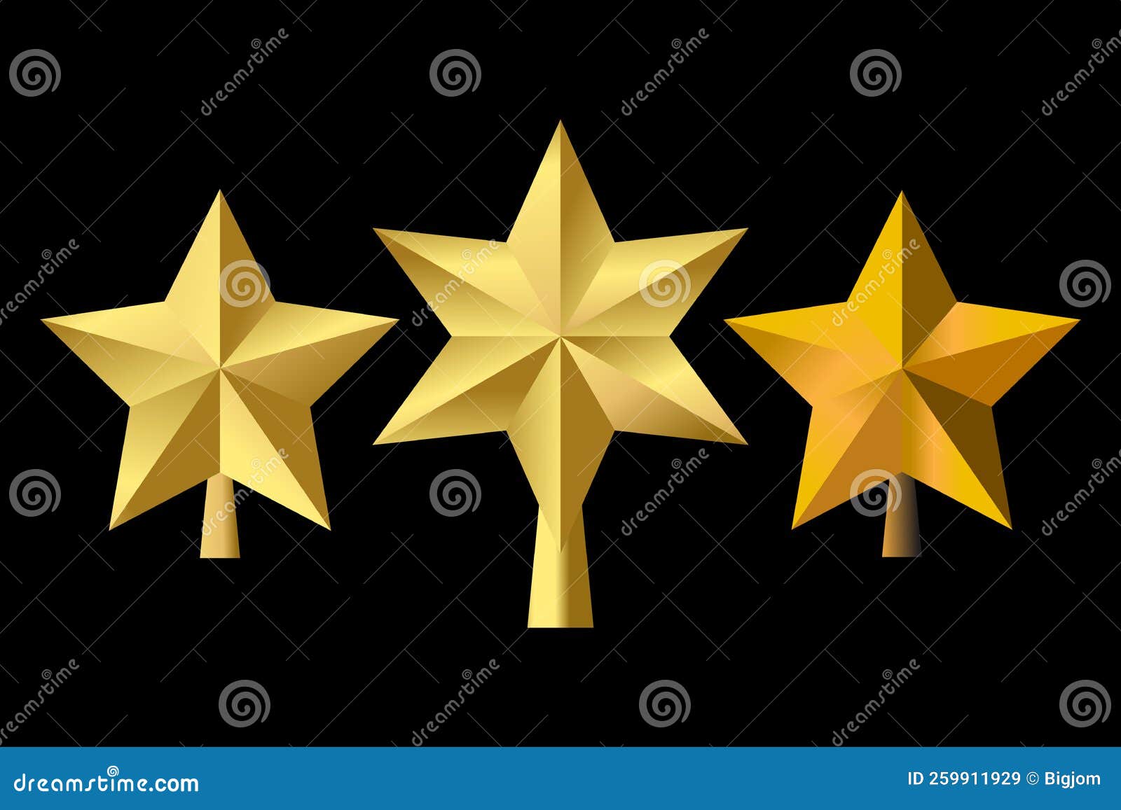 Abstract Golden Star Isolated on Black. Vector Illustration Stock ...