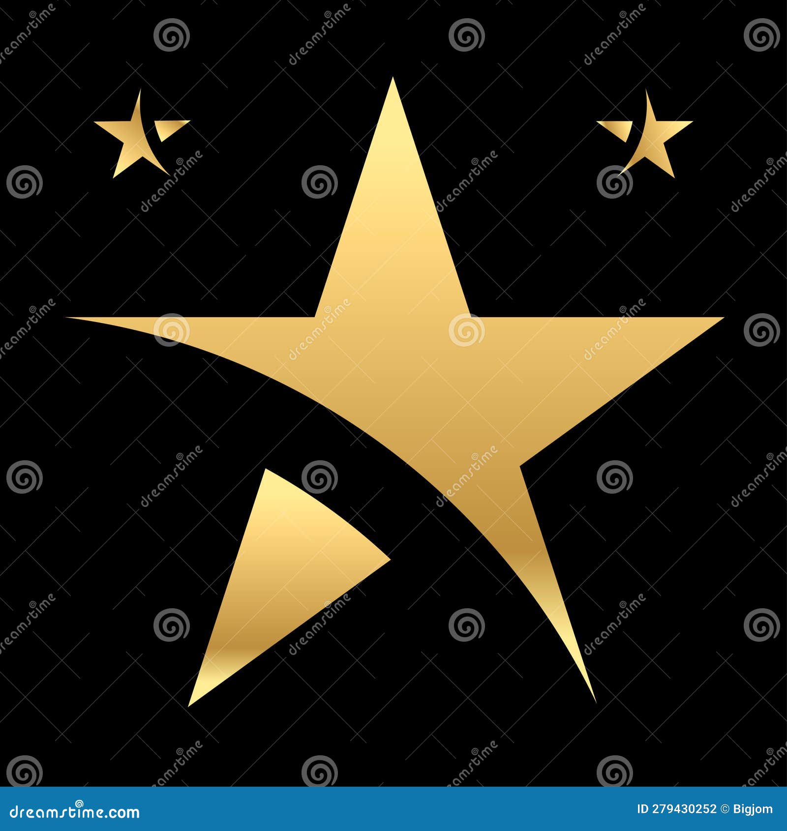 Abstract Golden Star Logo Icon Design. Vector Illustration Stock Vector ...