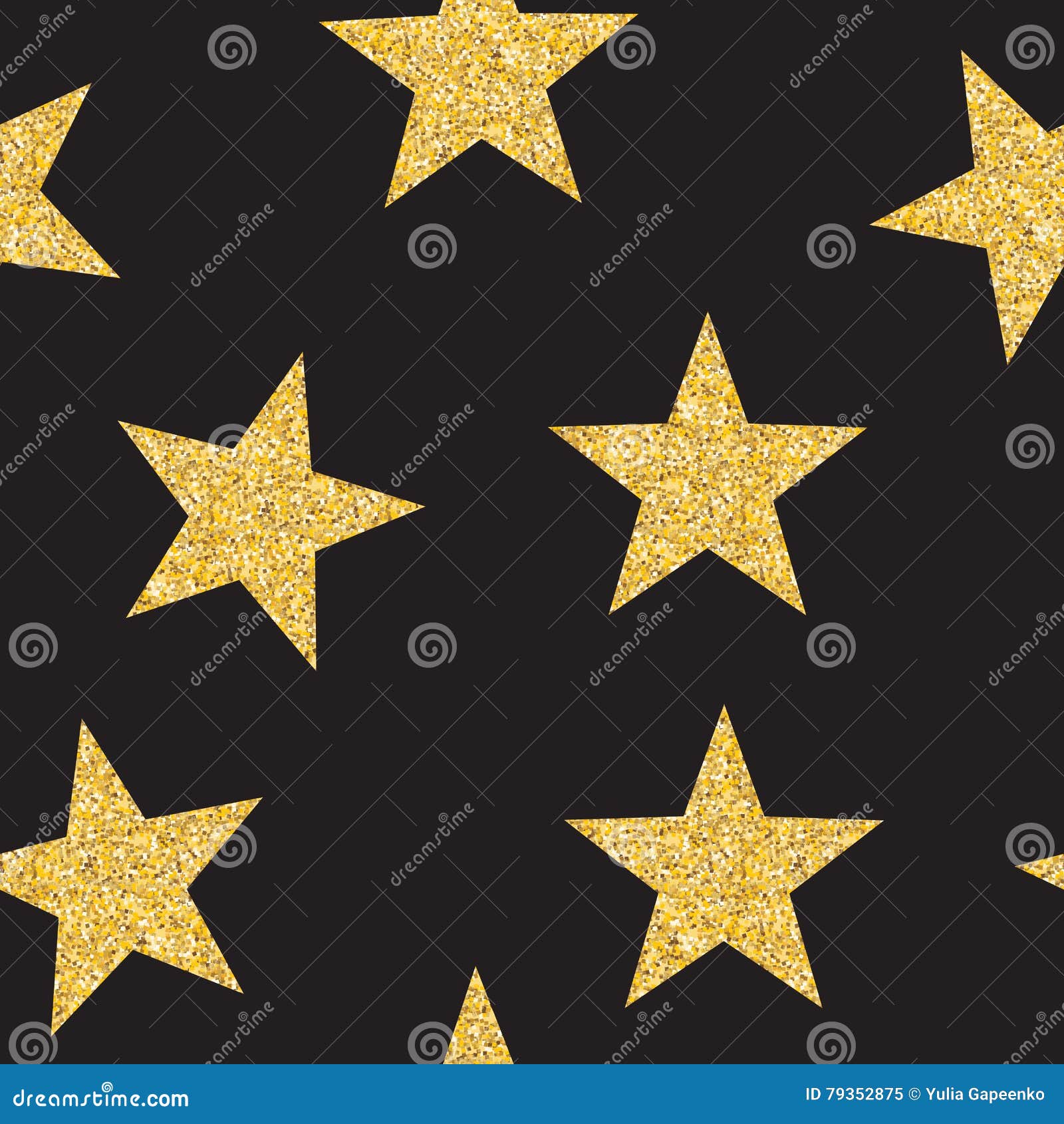 Abstract Golden Star Seamless Pattern Background Vector Illustration ...