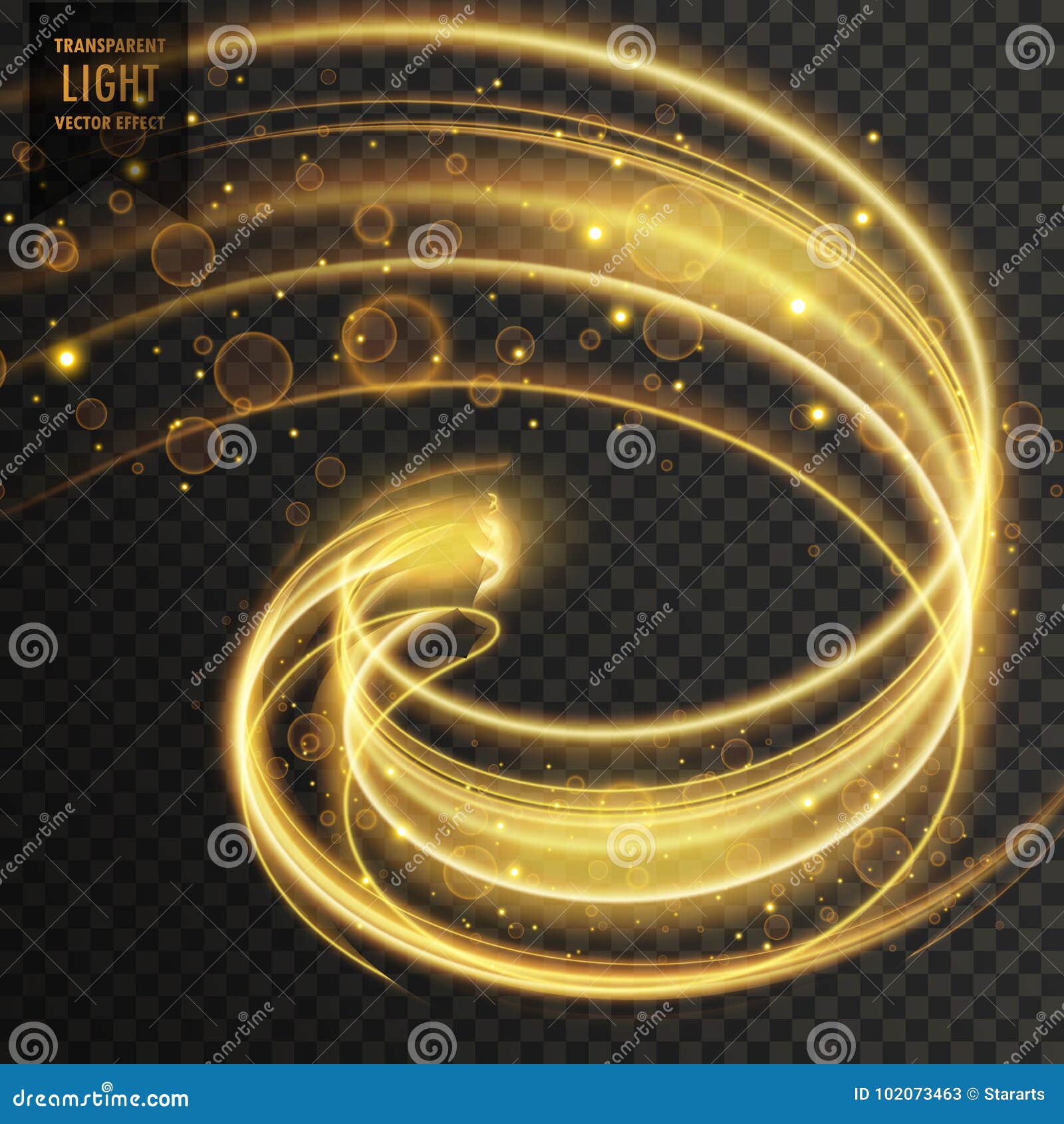 Abstract Golden Transparent Light Effect Background Stock Vector ...