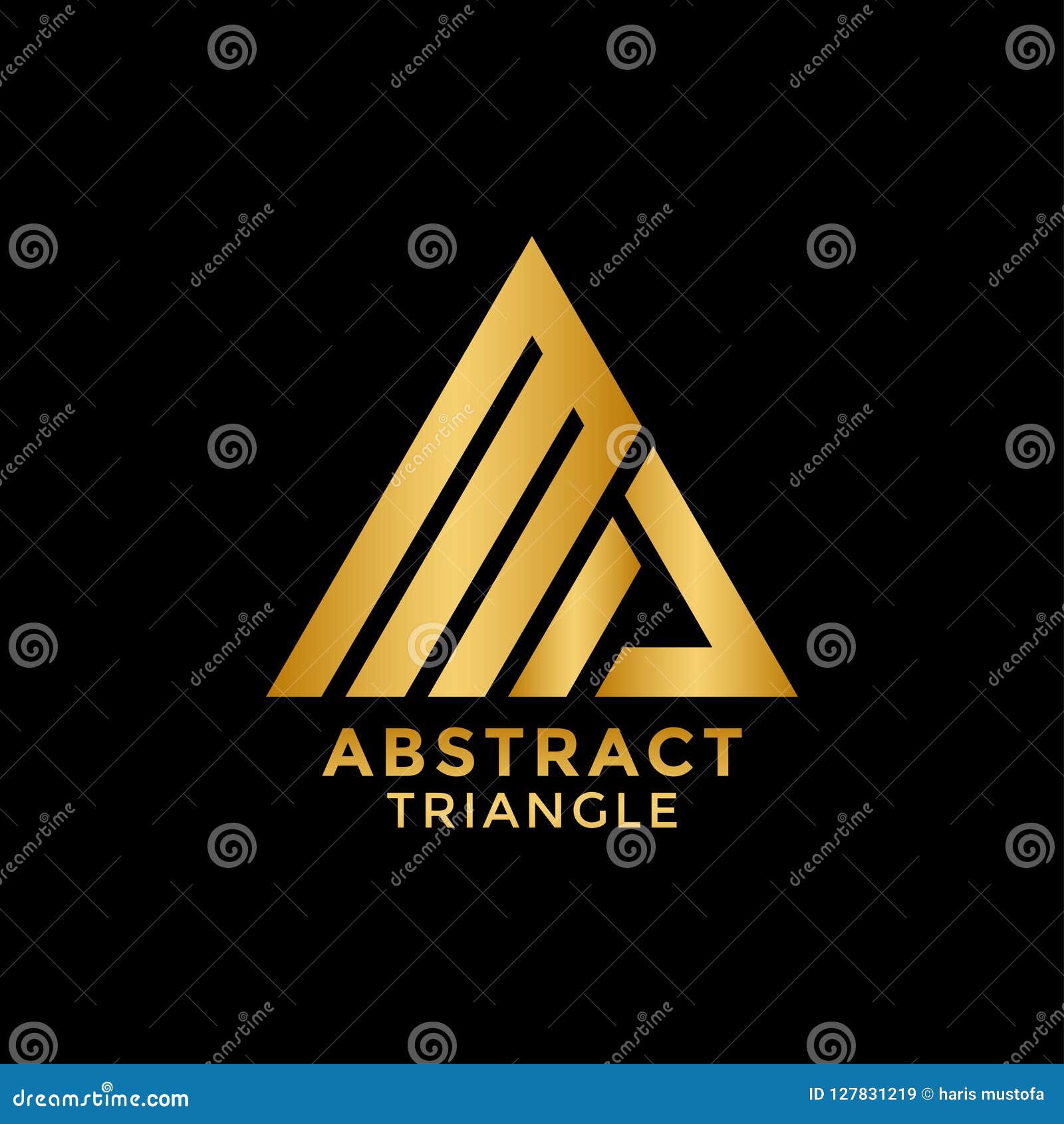 Abstract Golden Triangle Logo Icon Design Template Vector Stock Vector ...