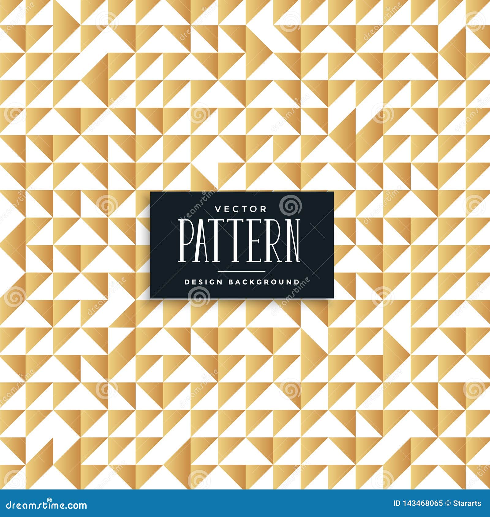 Abstract Golden Triangles Seamless Pattern Stock Vector - Illustration ...
