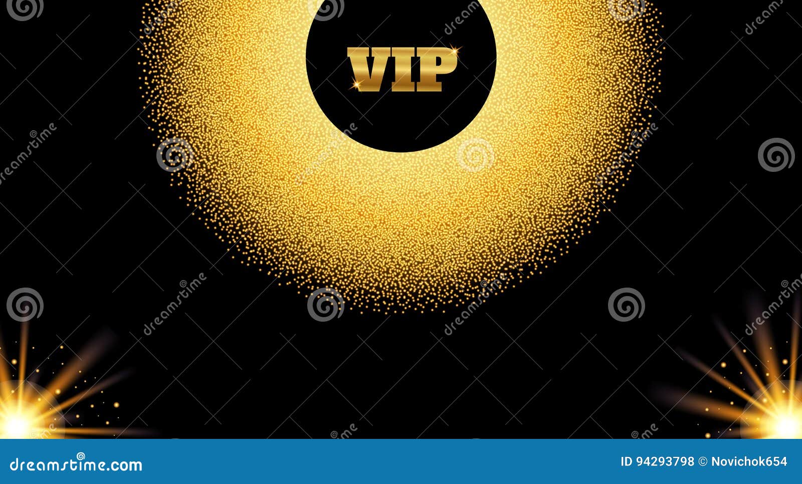 Abstract Golden VIP Invitation Card with Glow Light Effect. Stock ...