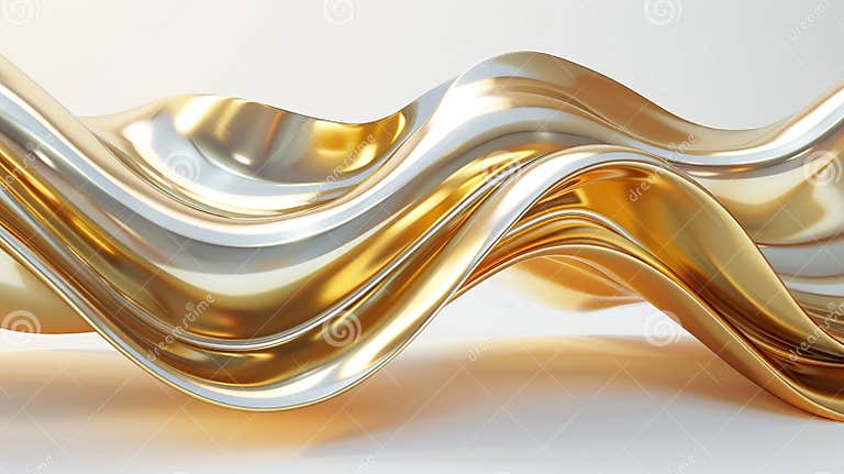 Abstract Golden Wave stock illustration. Illustration of background ...