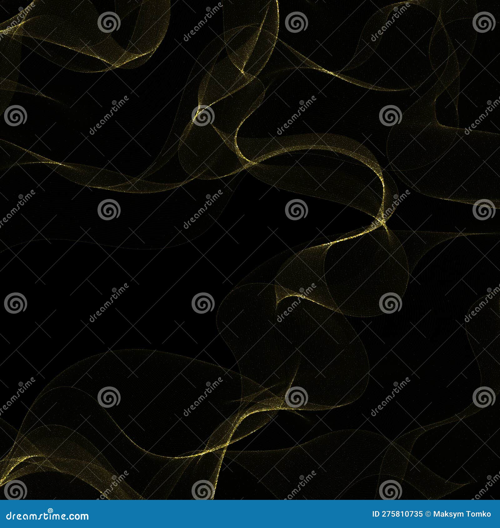 Abstract Golden Wave with Glitter Particles. Design Element. Eps 10 ...