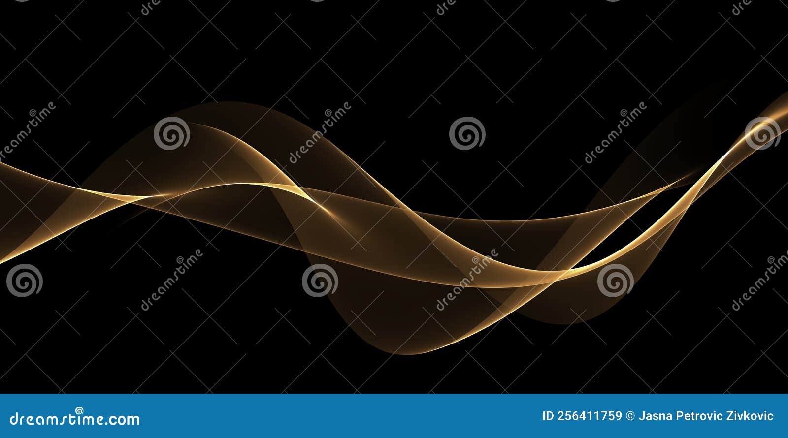 Abstract Golden Waves Background. Template Design Stock Illustration ...
