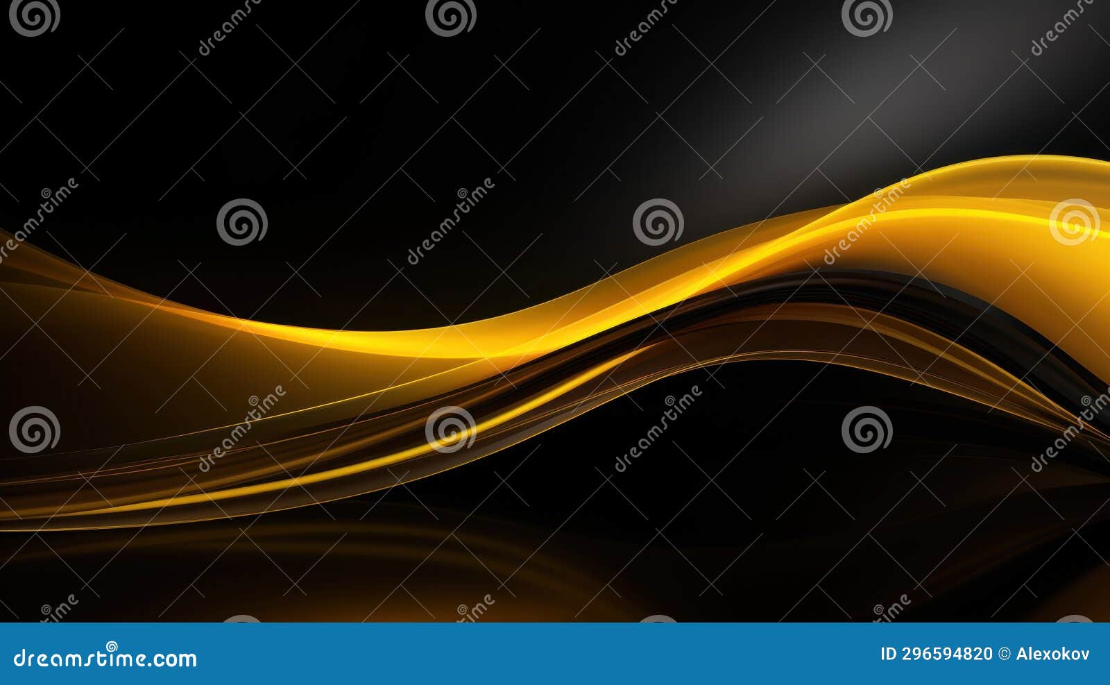 Abstract Golden Wavy Background with Copy Space. Illustration Stock ...