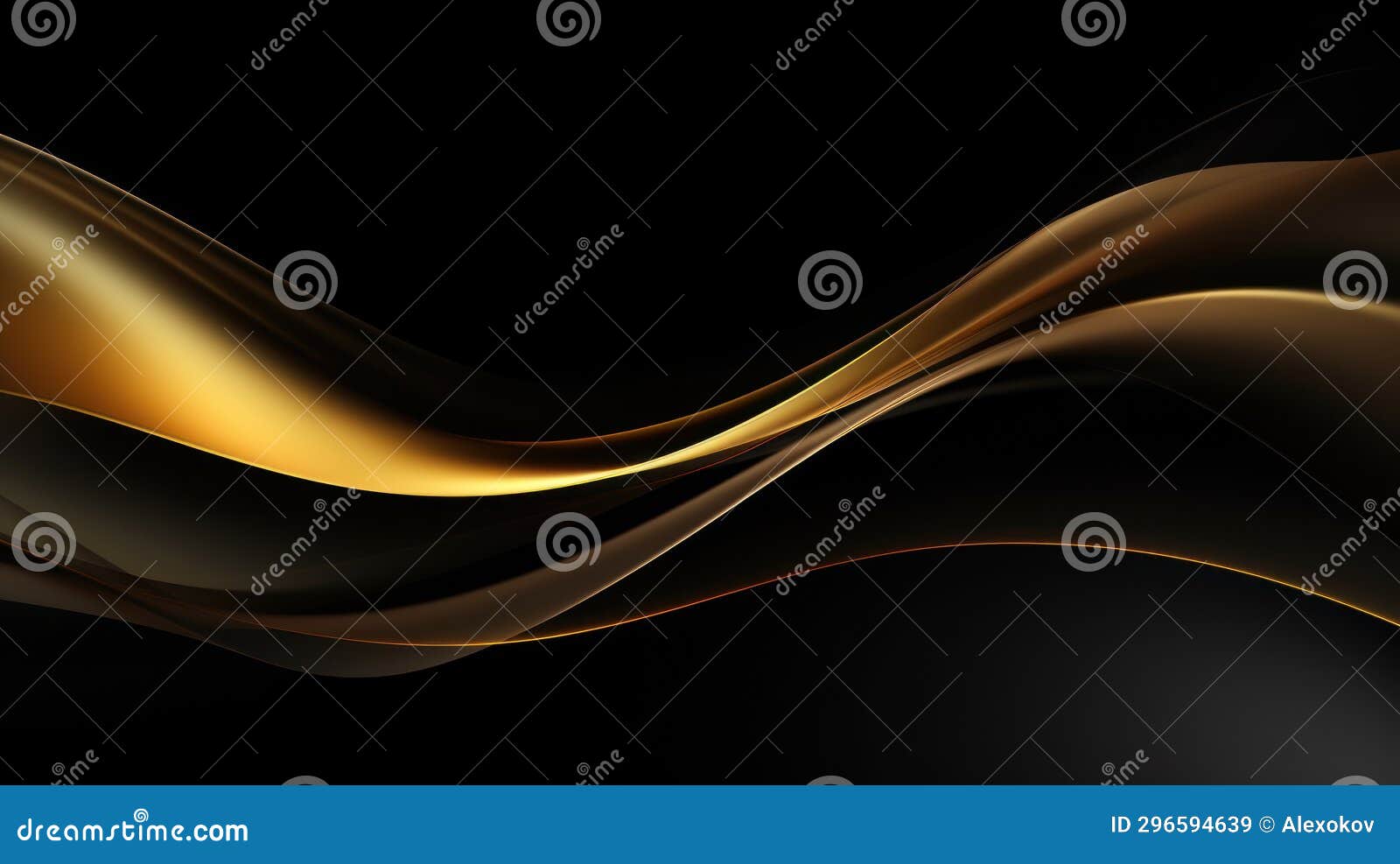 Abstract Golden Wavy Background. 3d Render, 3d Illustration Stock ...
