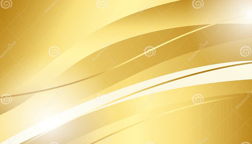 Abstract Golden Wavy Background Vector Stock Illustration ...