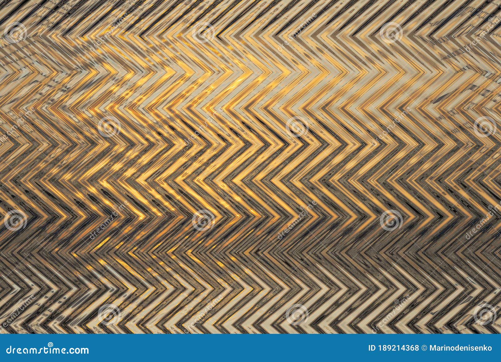 Abstract Golden Zigzag Pattern with Waves. Artistic Image Processing ...