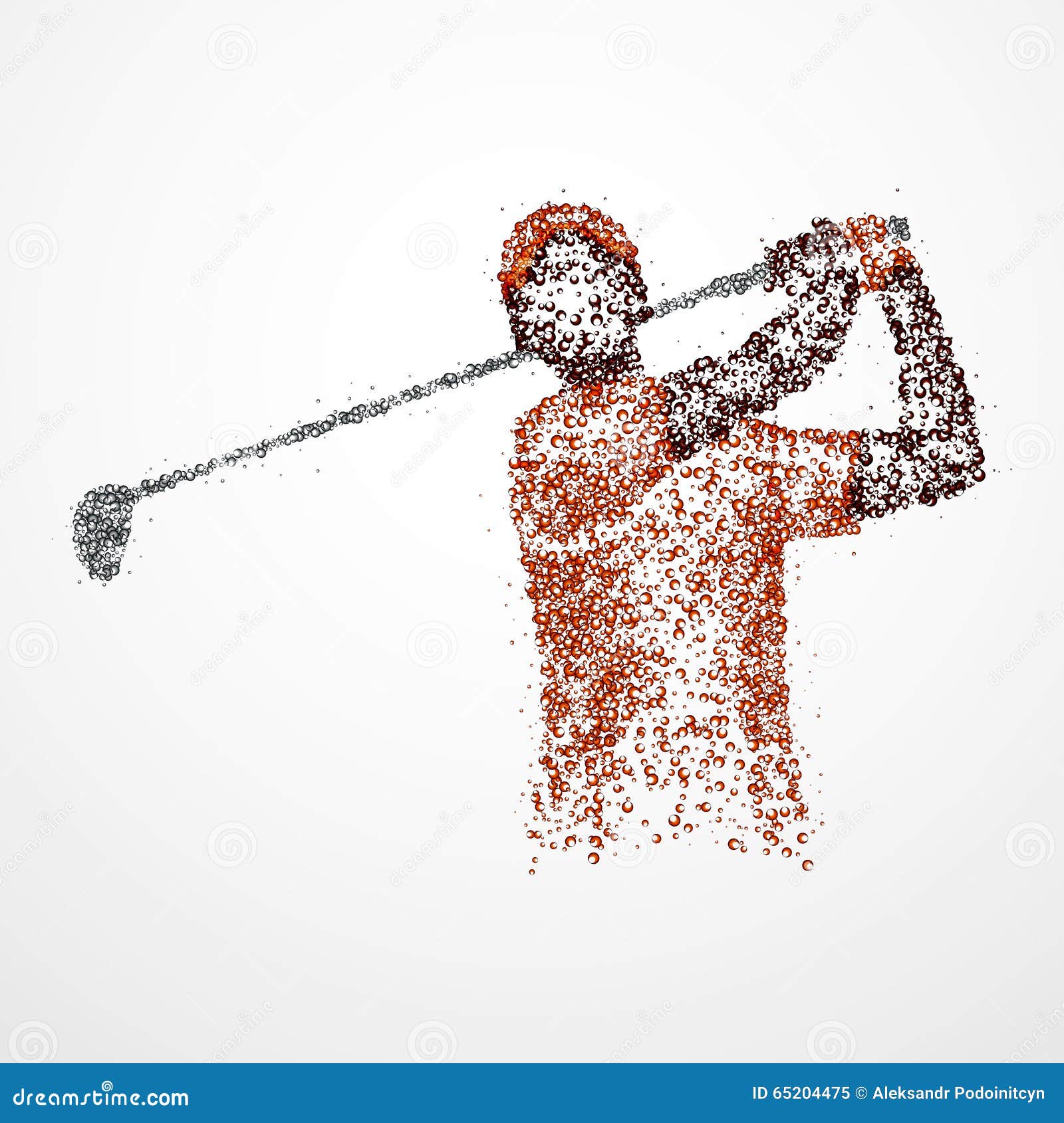 Abstract, golfer, athlete stock vector. Illustration of drawing - 65204475