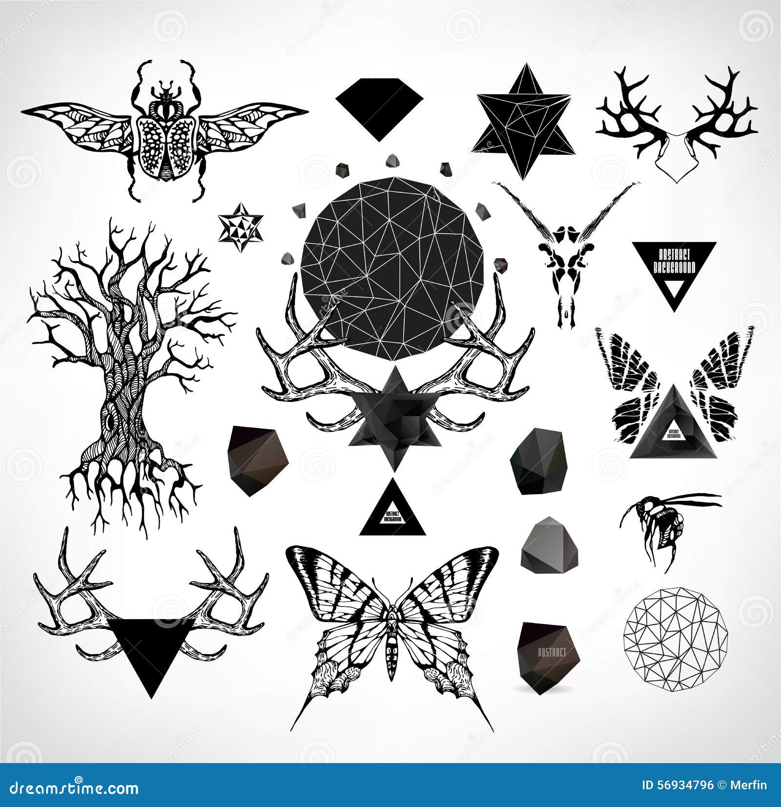 Abstract gothic stock vector. Illustration of butterfly - 56934796