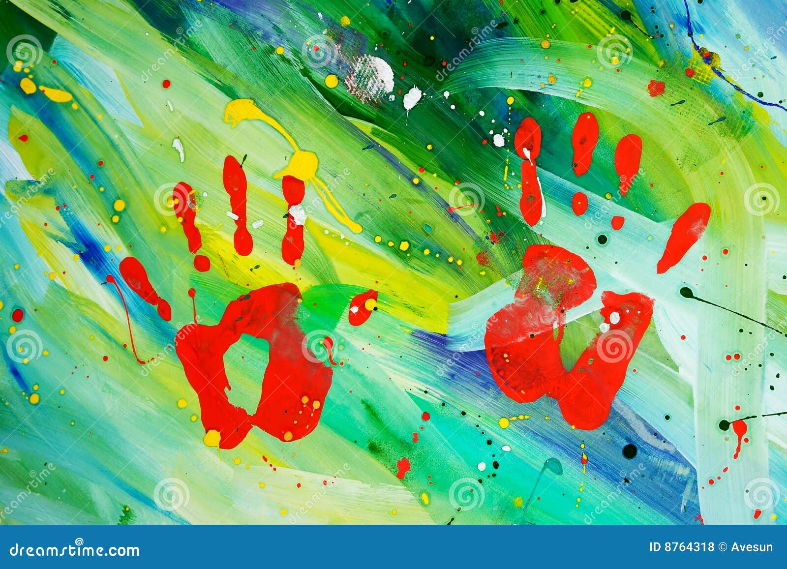 Abstract gouache painting stock photo. Image of multicolored - 8764318