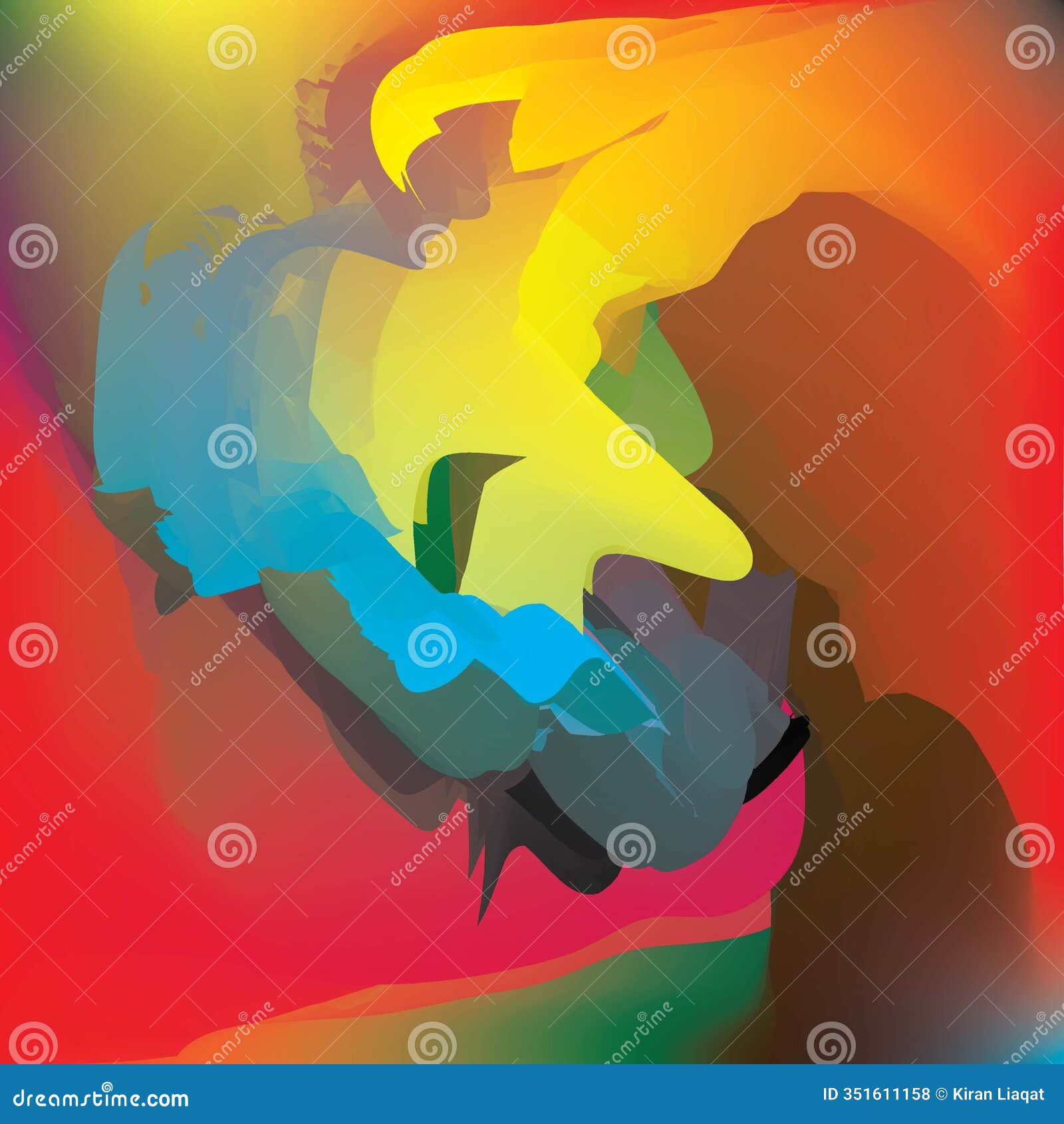 Abstract Gradient Background Nice Vector with Multi Colors Stock ...