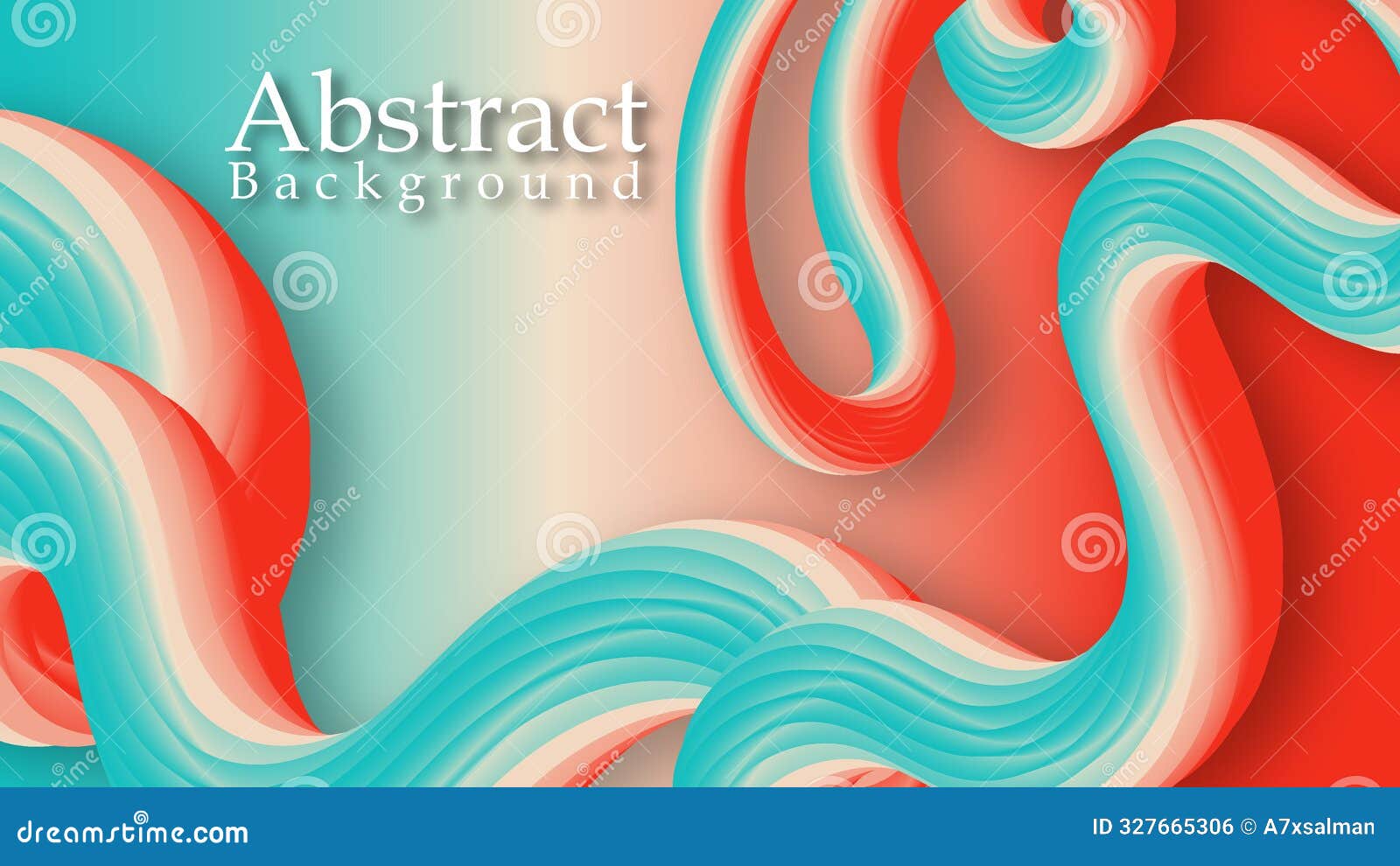 Abstract Gradient Background with Blue, Red and Beige Waves Stock ...