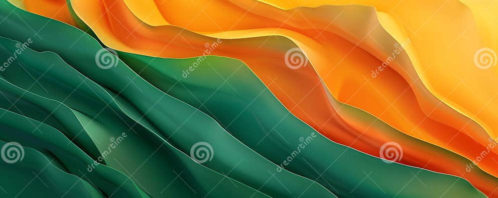 Abstract Gradient Background with Green, Orange and Yellow Colors Stock ...