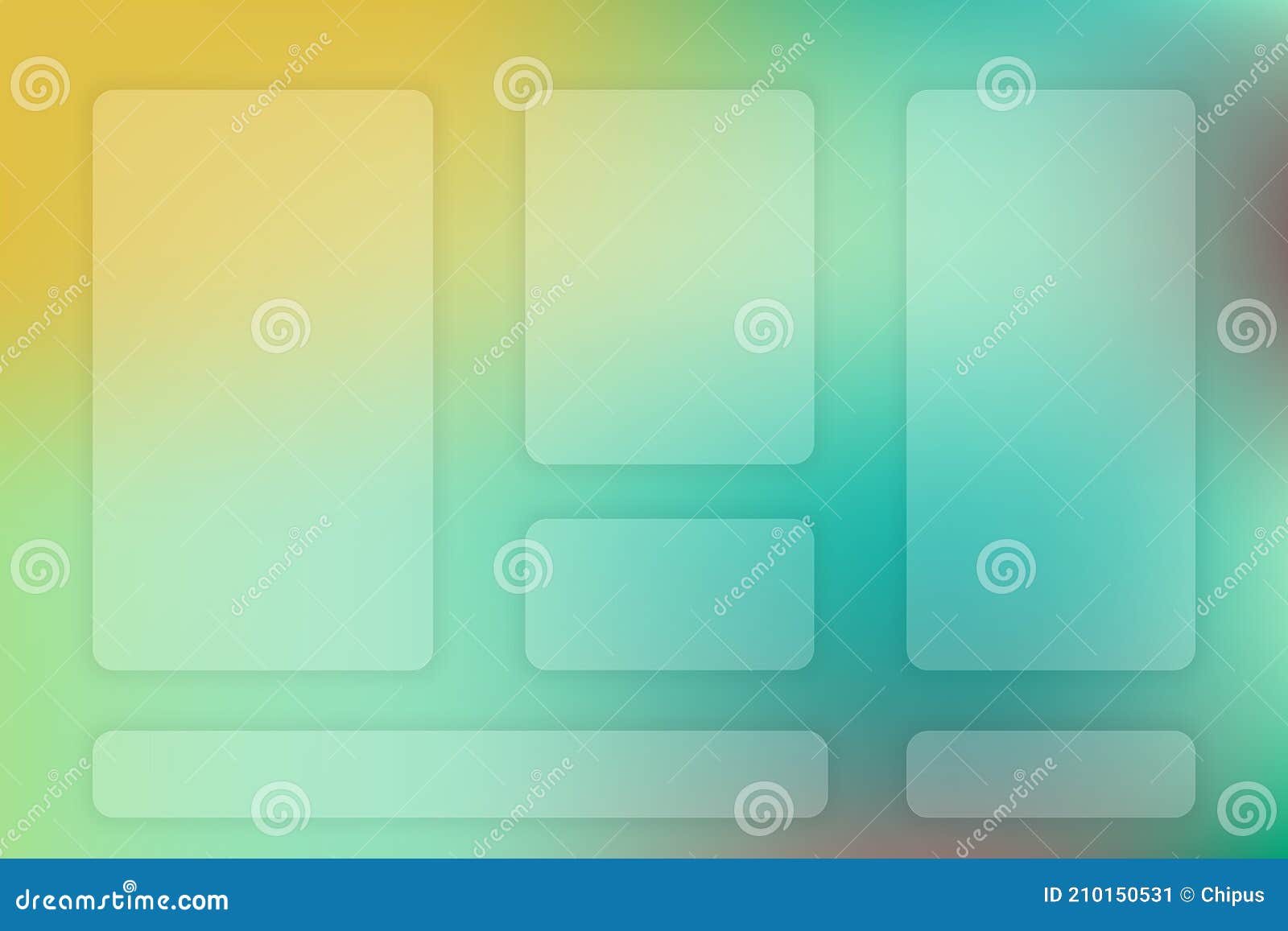 Abstract Gradient Background. Transparent Frame in Glass Morphism Style ...