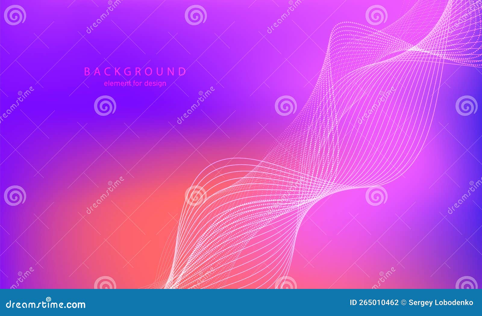 Abstract Gradient Background. Wave Element for Design. Digital ...