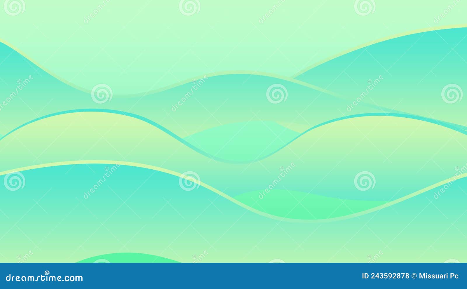 Abstract Gradient Background Wave Green Stock Illustration ...