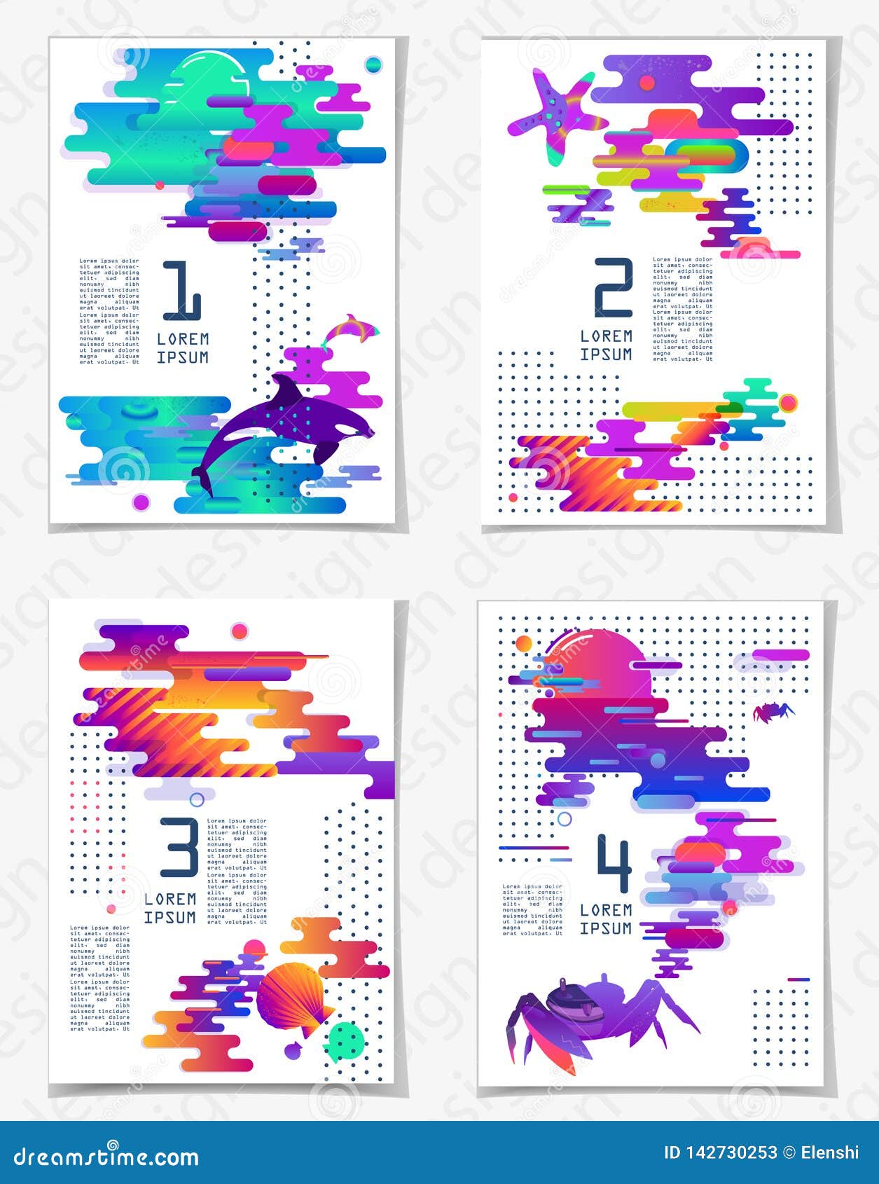 Abstract Gradient. Bands, Curves, Futuristic Modern Acids and ...