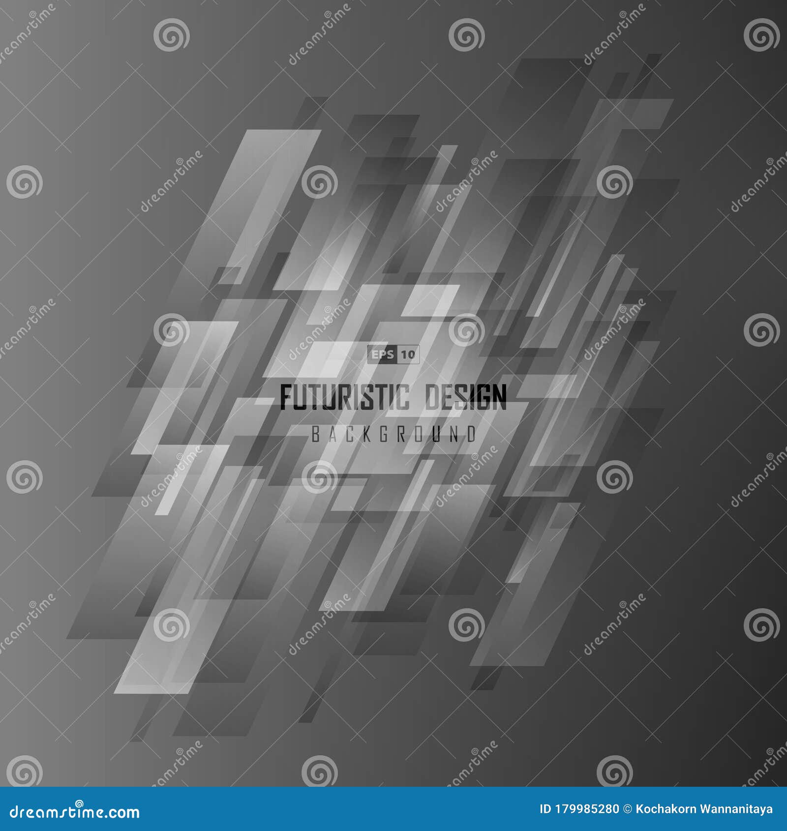Abstract Gradient Black and White Square Futuristic Pattern Cover ...