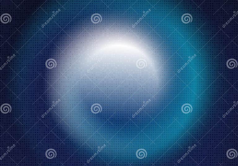 Abstract Gradient Blue Circle Halftone Decoraitve Template Design ...
