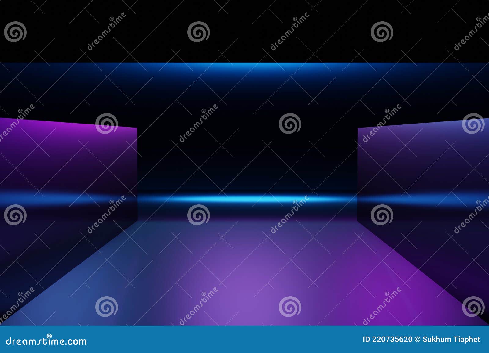 Abstract Gradient Blue-purple Stage Background Stock Illustration ...