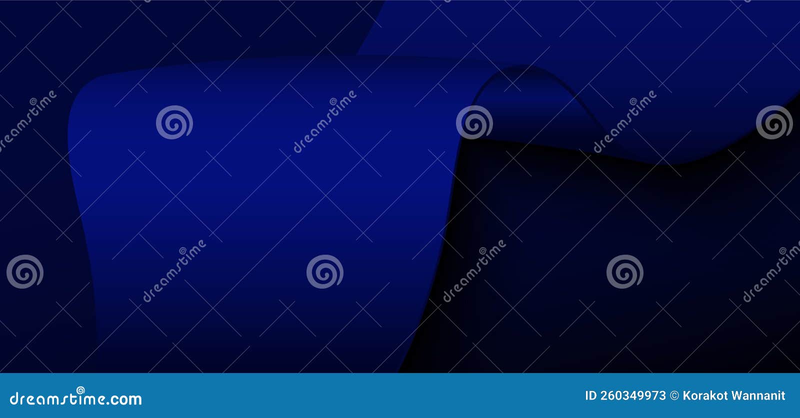 Abstract Gradient Blue Ribbon 3D Template Design Artwork. Overlapping ...