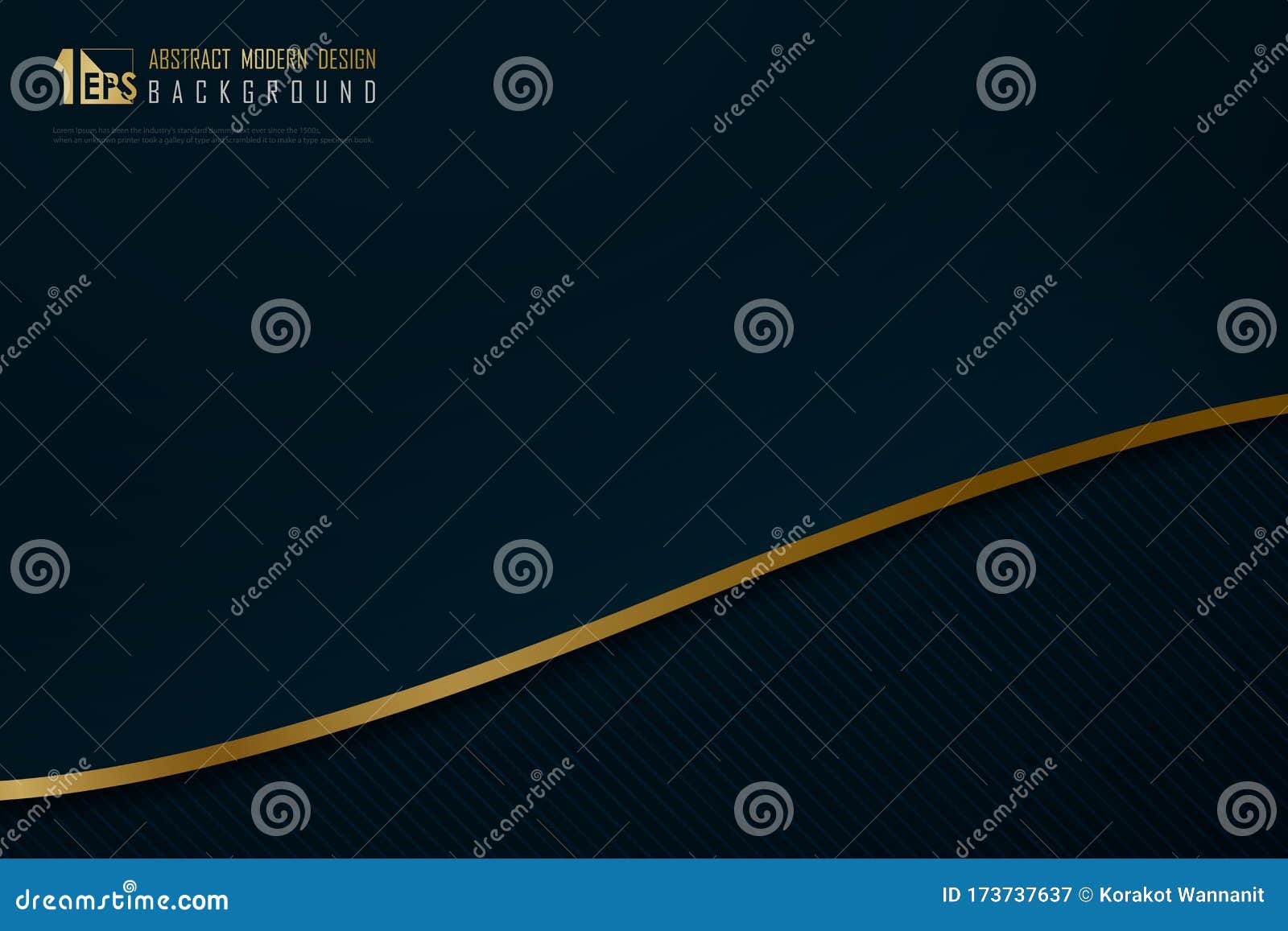 Abstract Gradient Blue with Stripe Line Gold Design Decorative ...