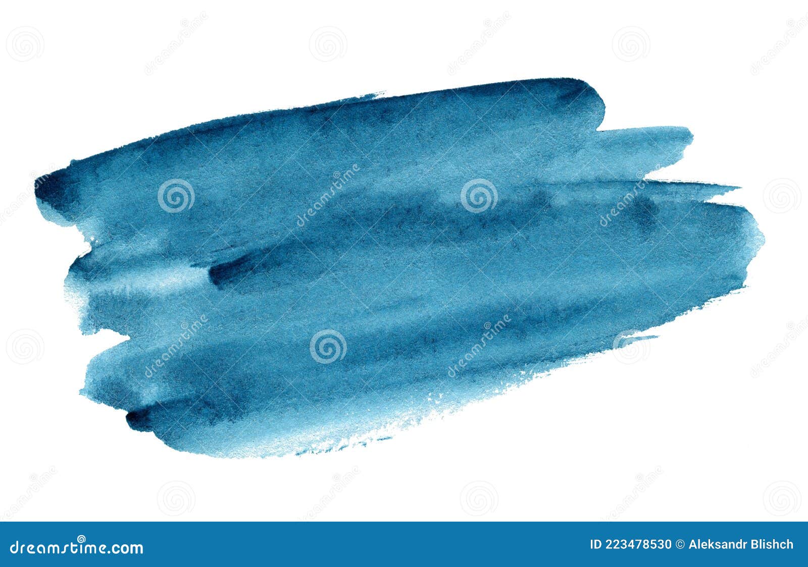 Abstract Gradient Blue Watercolor on White Background Stock ...
