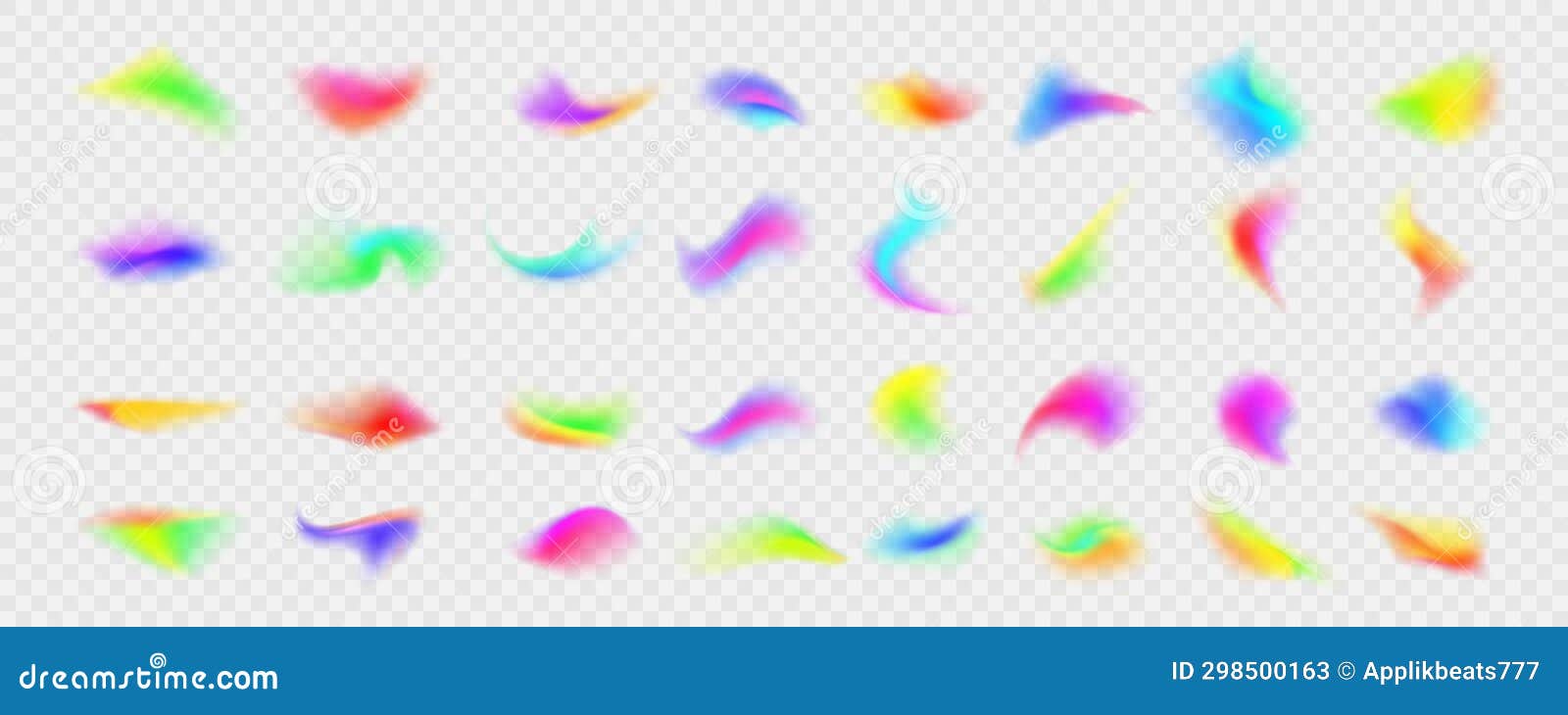 Abstract Gradient with Blur Effect. Multicolor Blurred Shape Collection ...