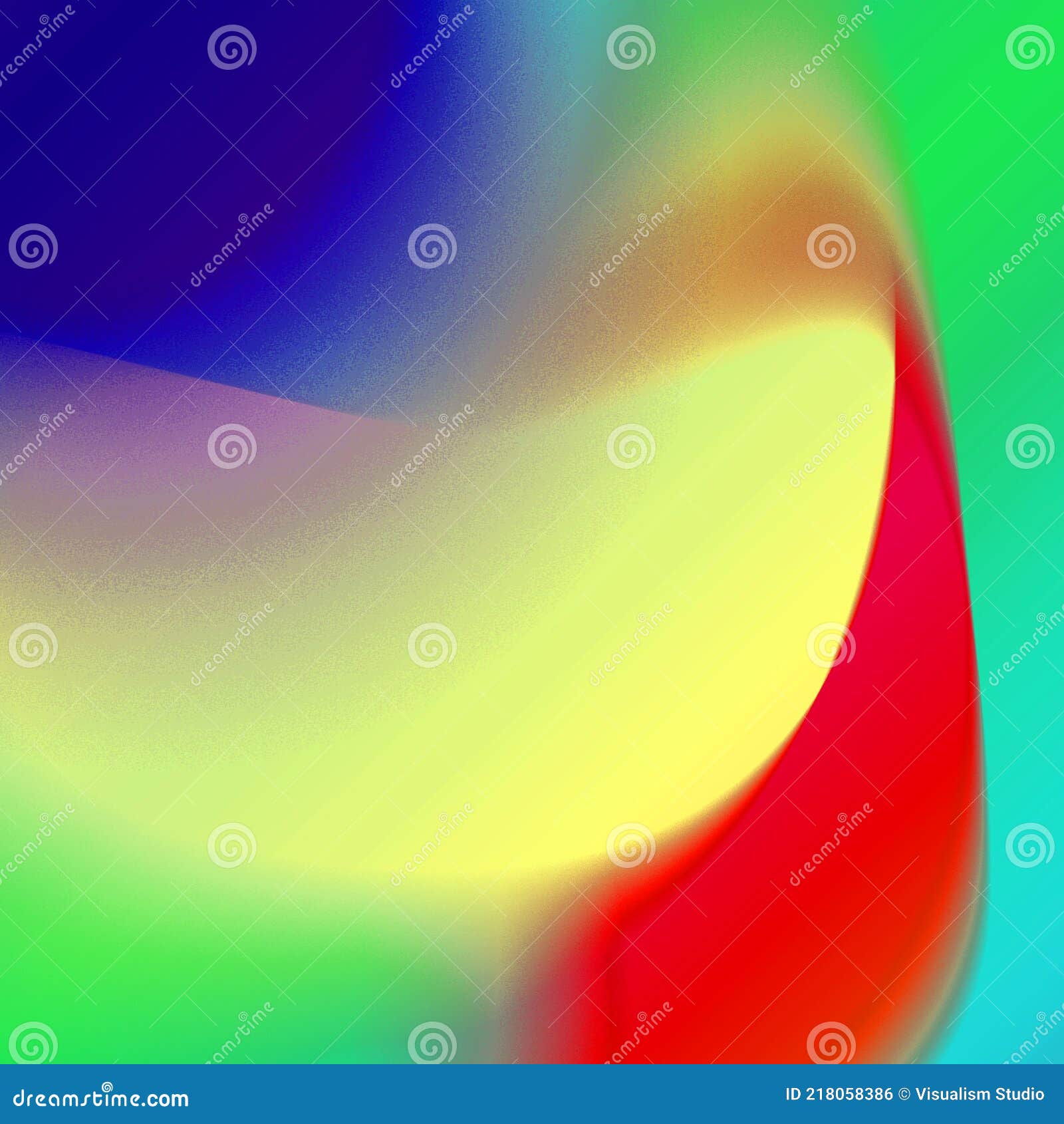 Abstract Gradient Blurred Colorful Rainbow Curved Smooth Texture on ...
