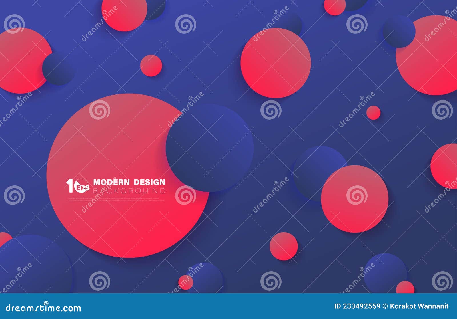 Abstract Gradient Circle Color Template of Geometric Design. Decorate ...